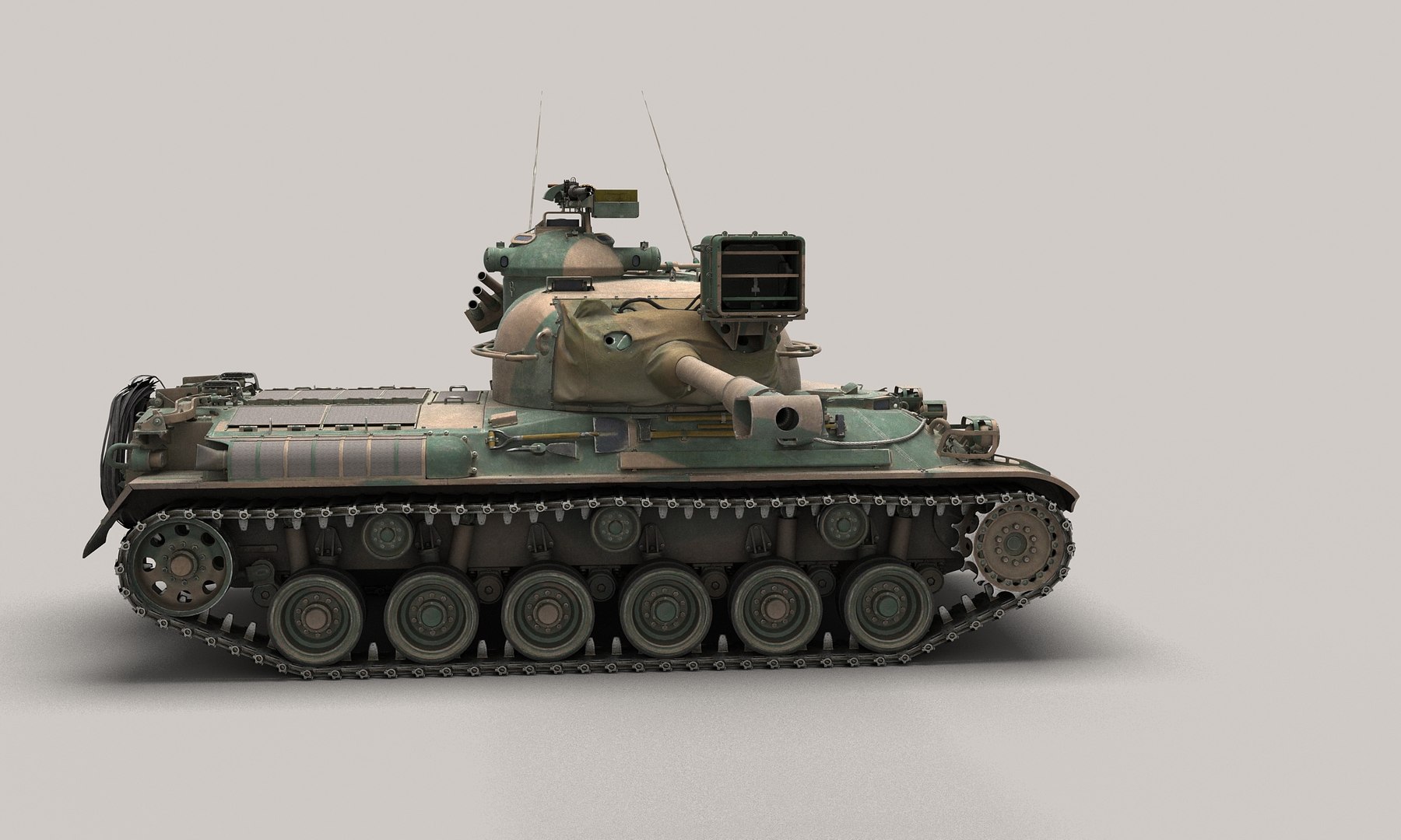 3D Japan Type 61 Tank - TurboSquid 2522652