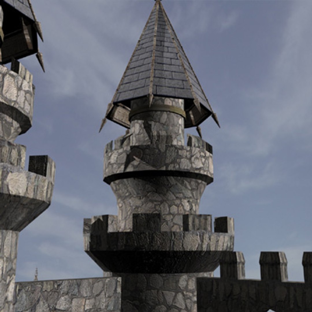 Maya Fantasy Medieval Castle Wall