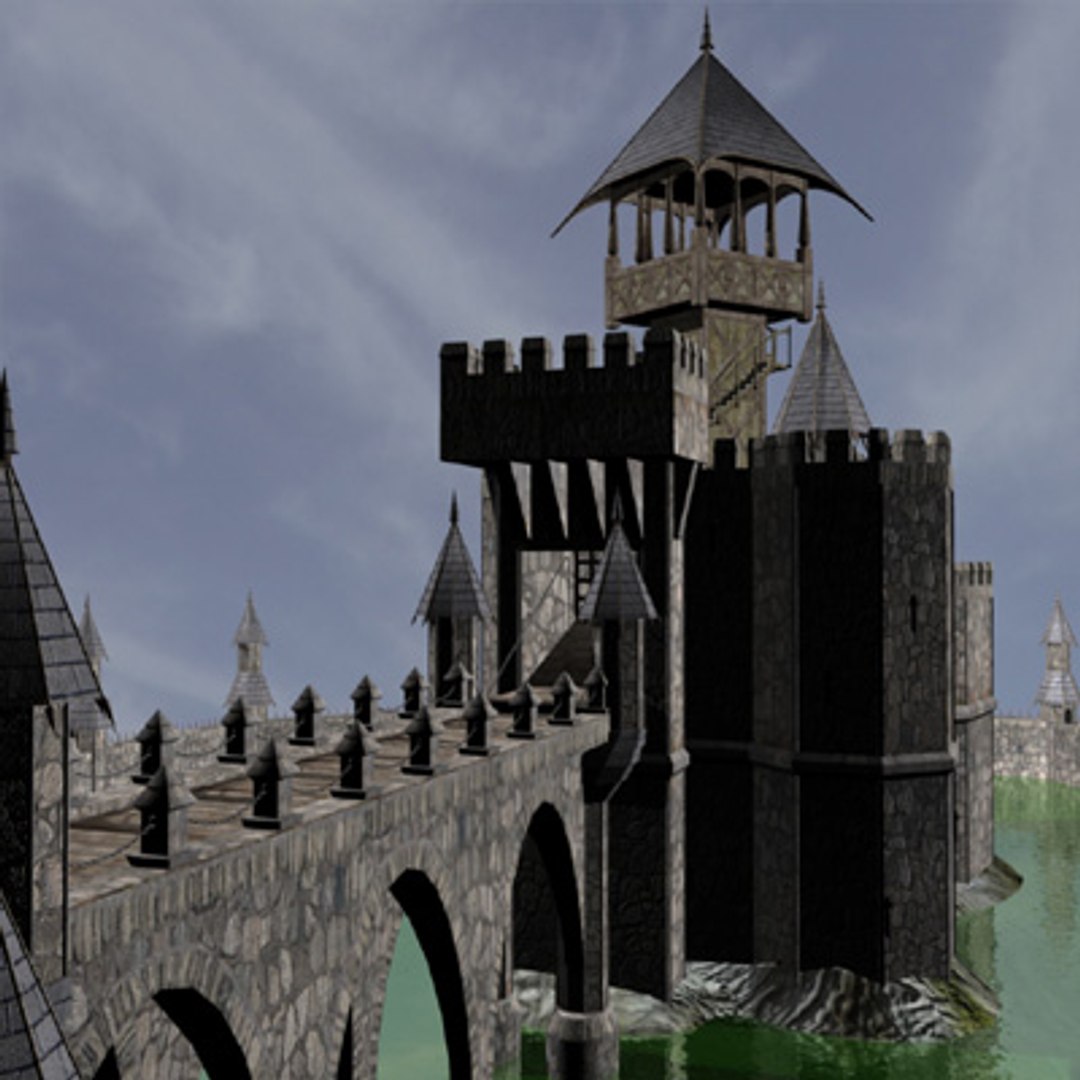 Maya Fantasy Medieval Castle Wall