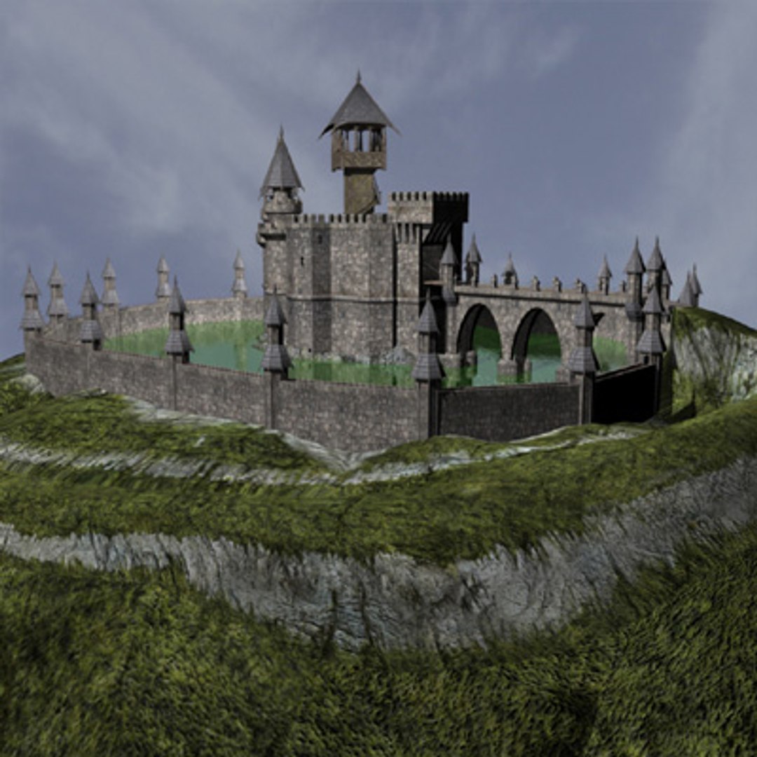 Maya Fantasy Medieval Castle Wall