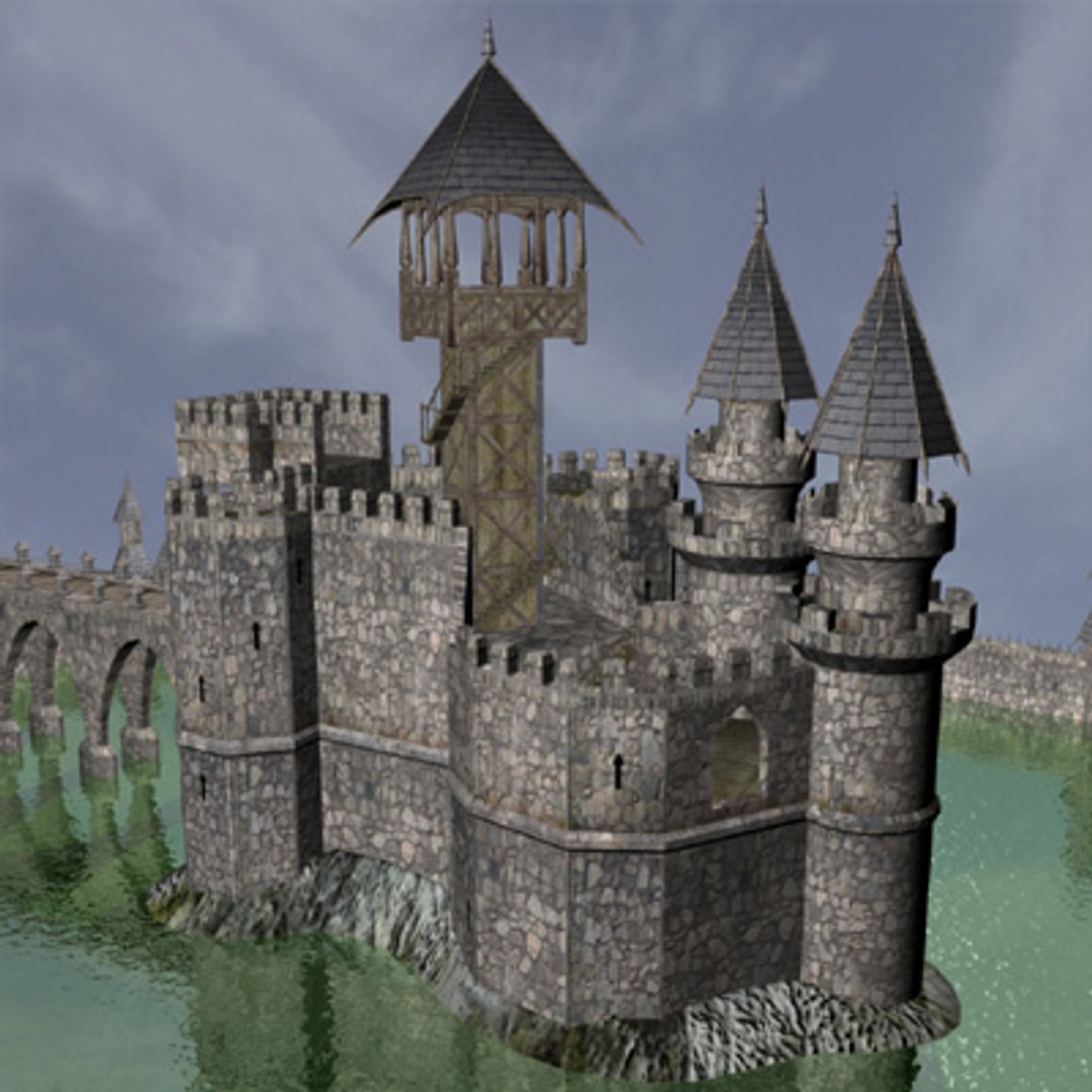 Maya Fantasy Medieval Castle Wall