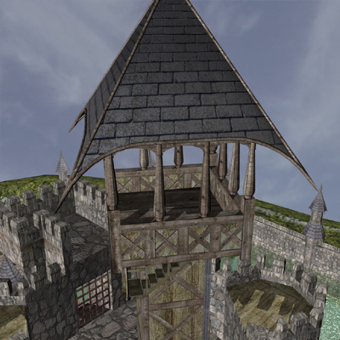 Maya Fantasy Medieval Castle Wall