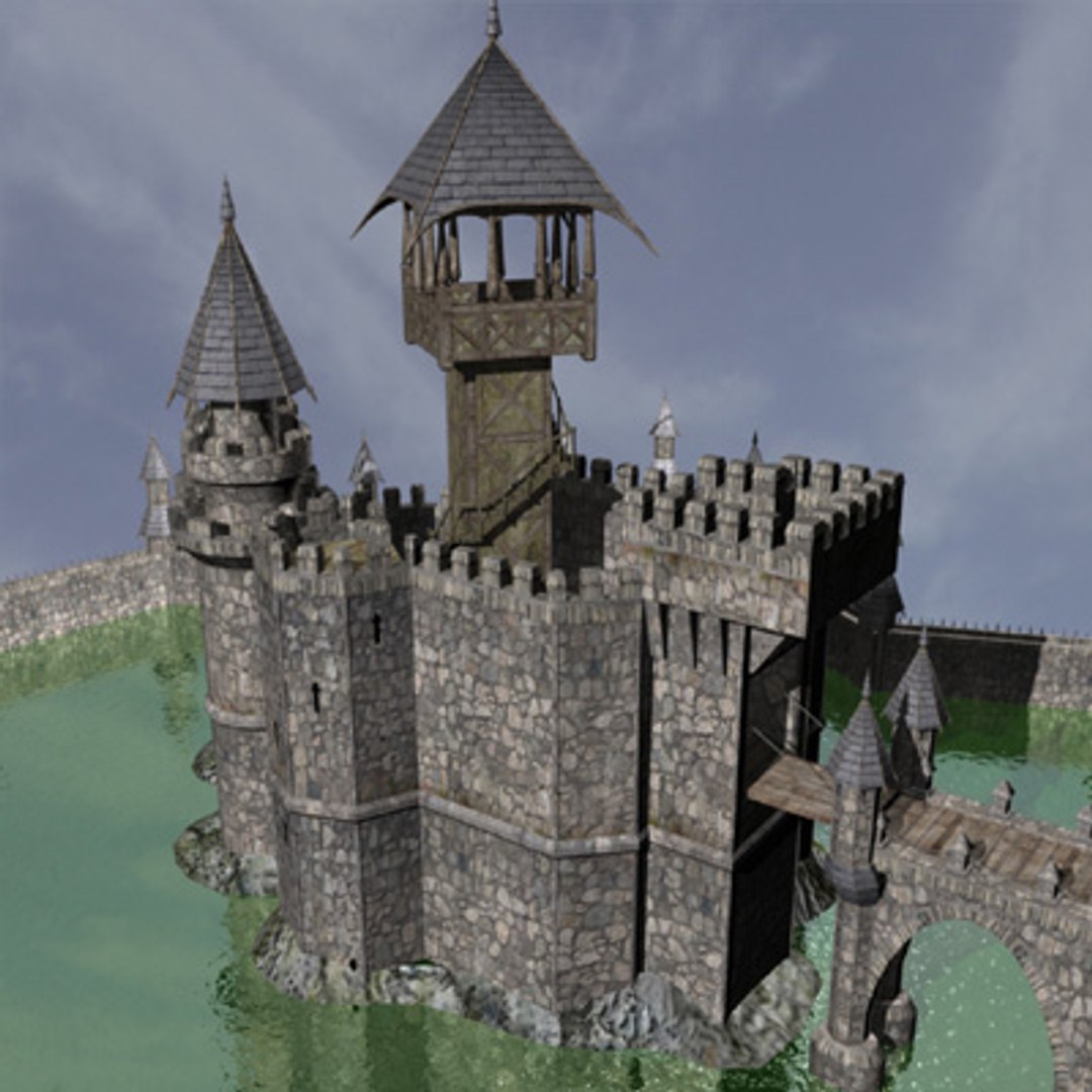 Maya Fantasy Medieval Castle Wall