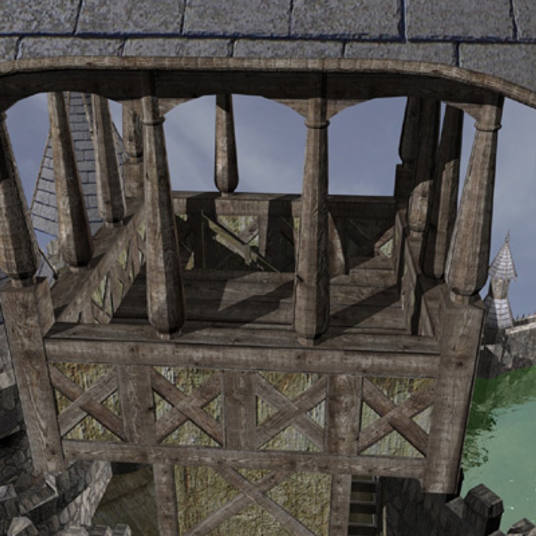 Maya Fantasy Medieval Castle Wall