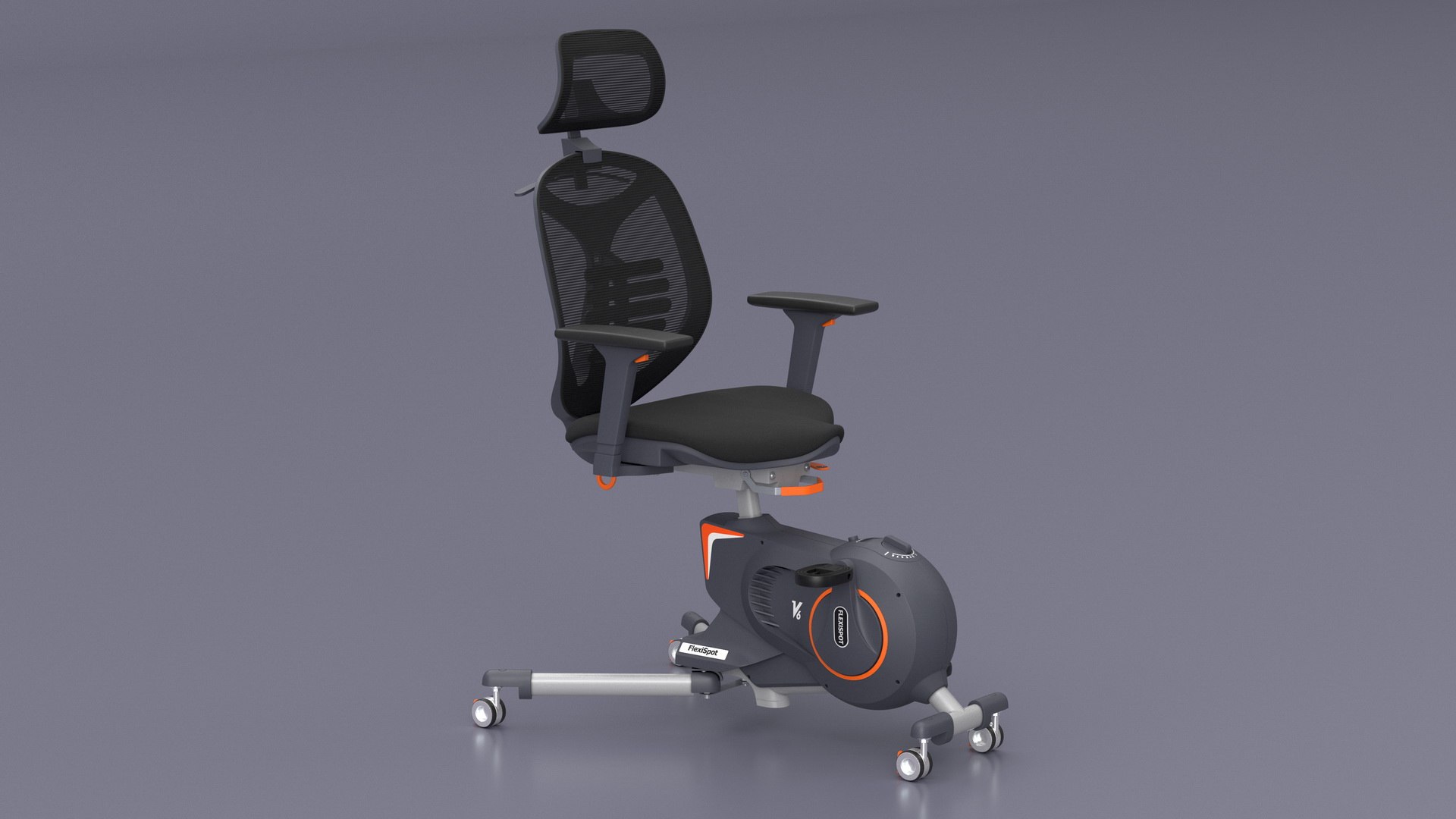 3D Model Office Fitness Chair Gray - TurboSquid 2197472