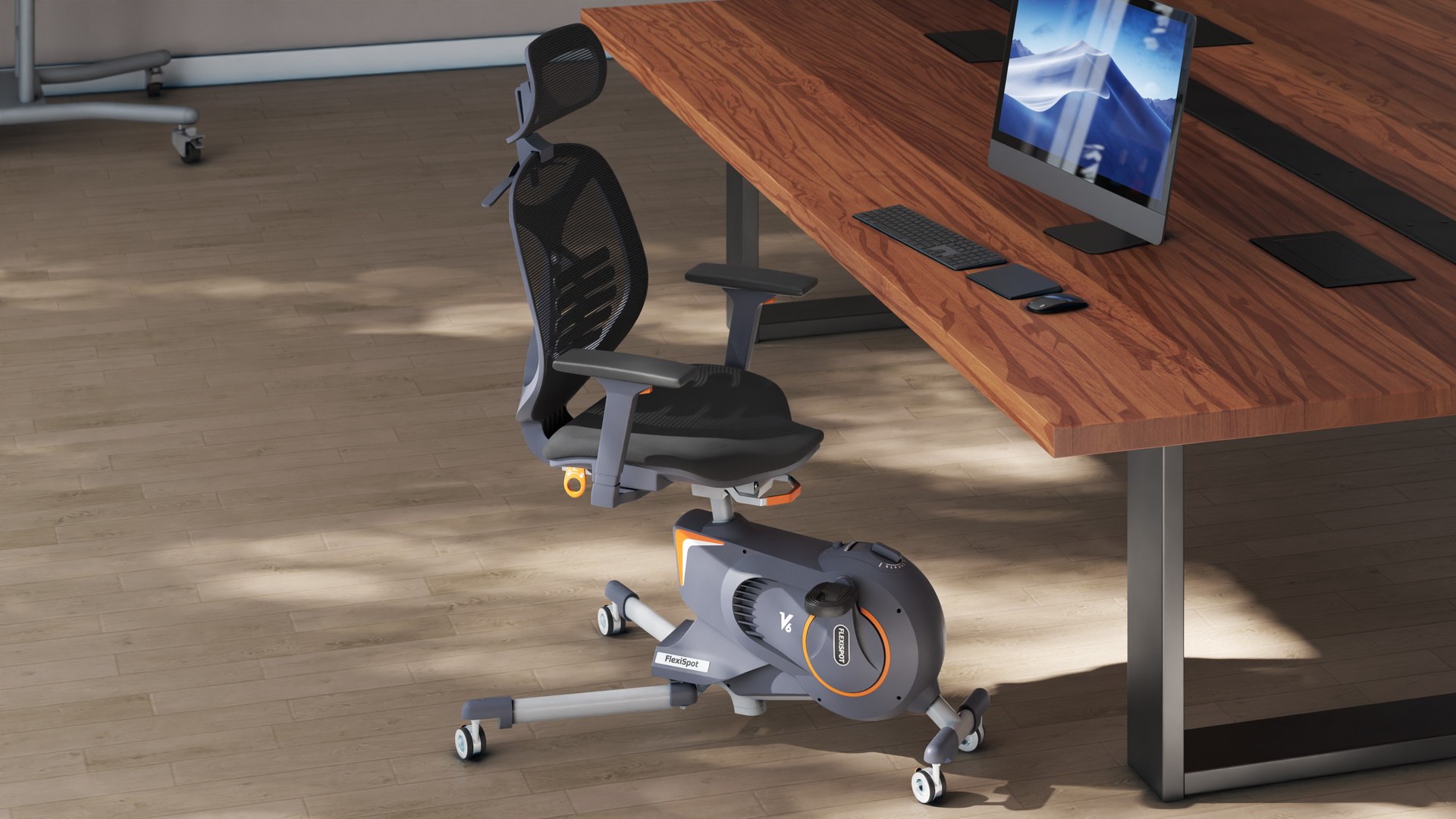 3D Model Office Fitness Chair Gray - TurboSquid 2197472