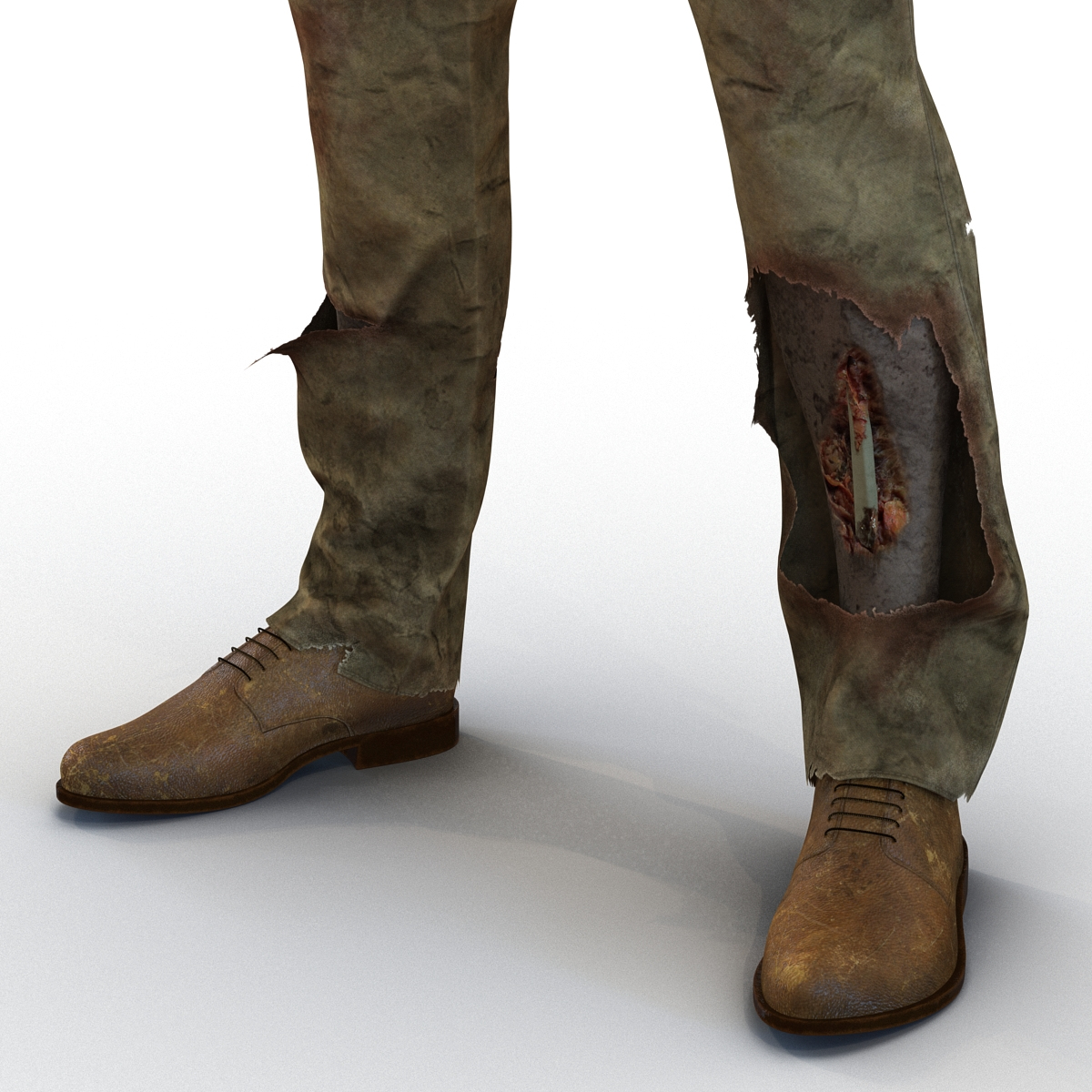3d zombie rigged modeled model