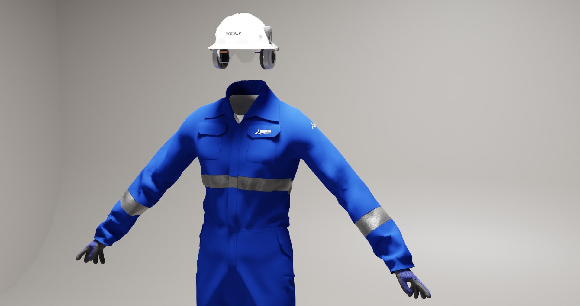 Oil And Gas Worker Uniform With Safety Equipments Model - TurboSquid ...
