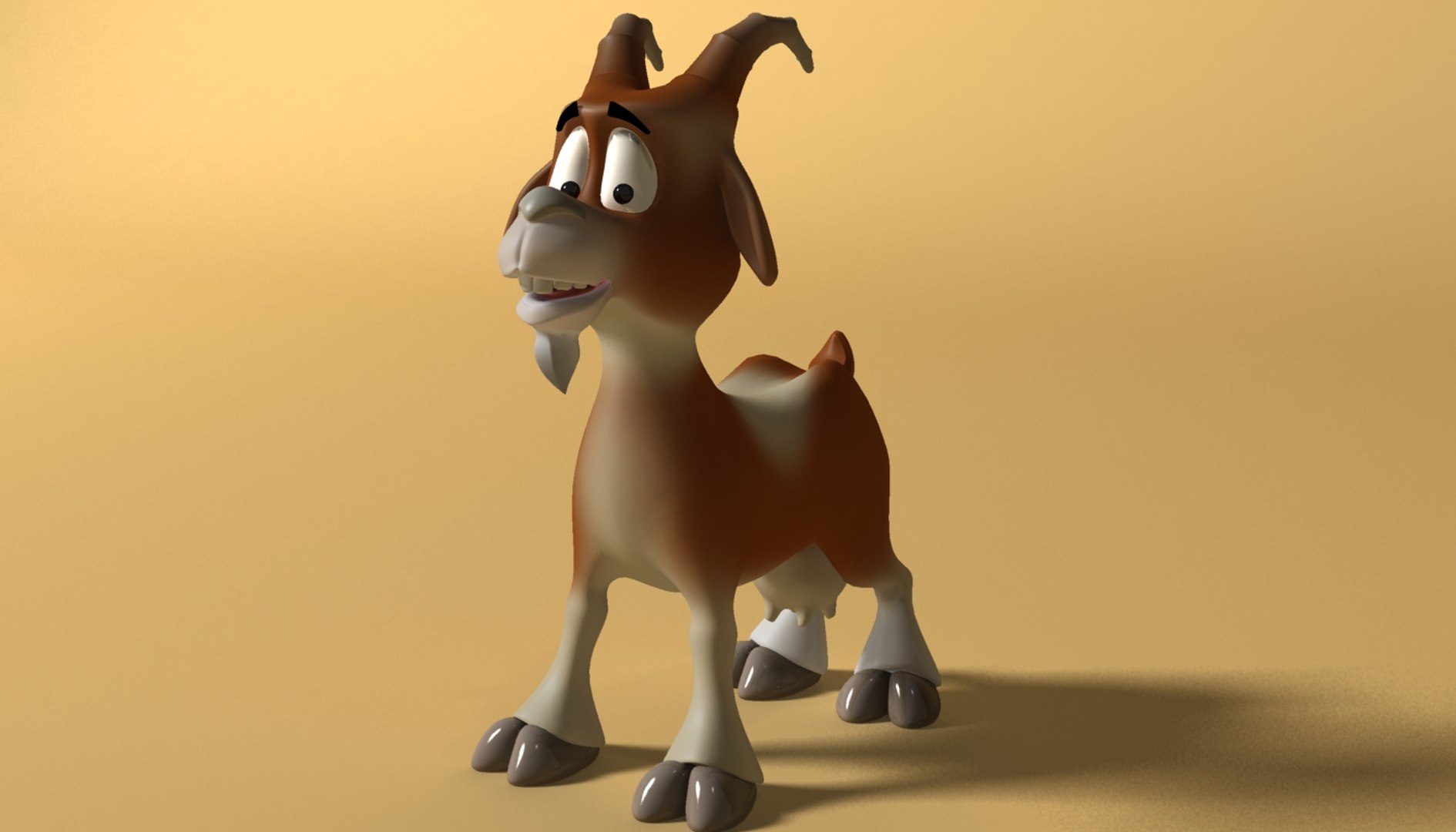 3D Model Cartoon Goat Rigged And Animated - TurboSquid 1161775