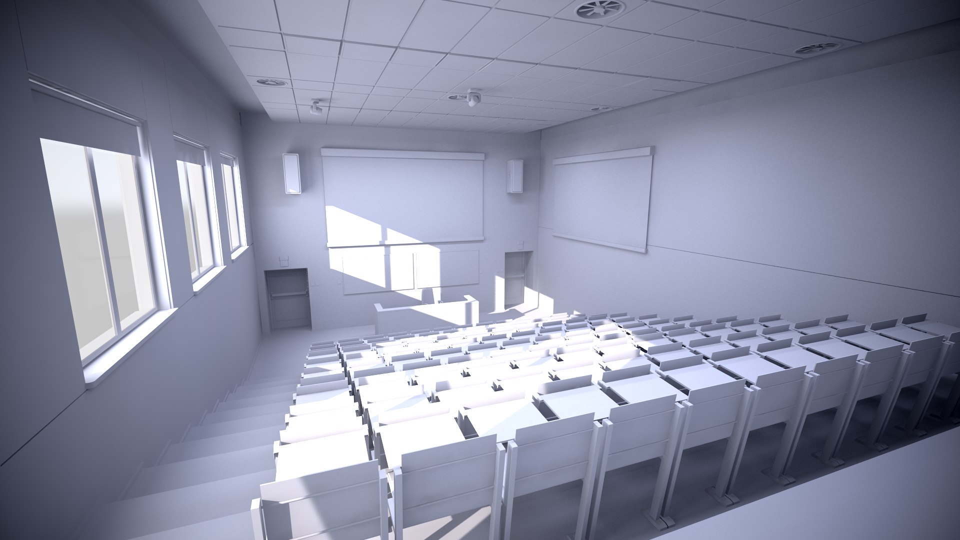 Lecture Hall Scene 3D Model - TurboSquid 1496088