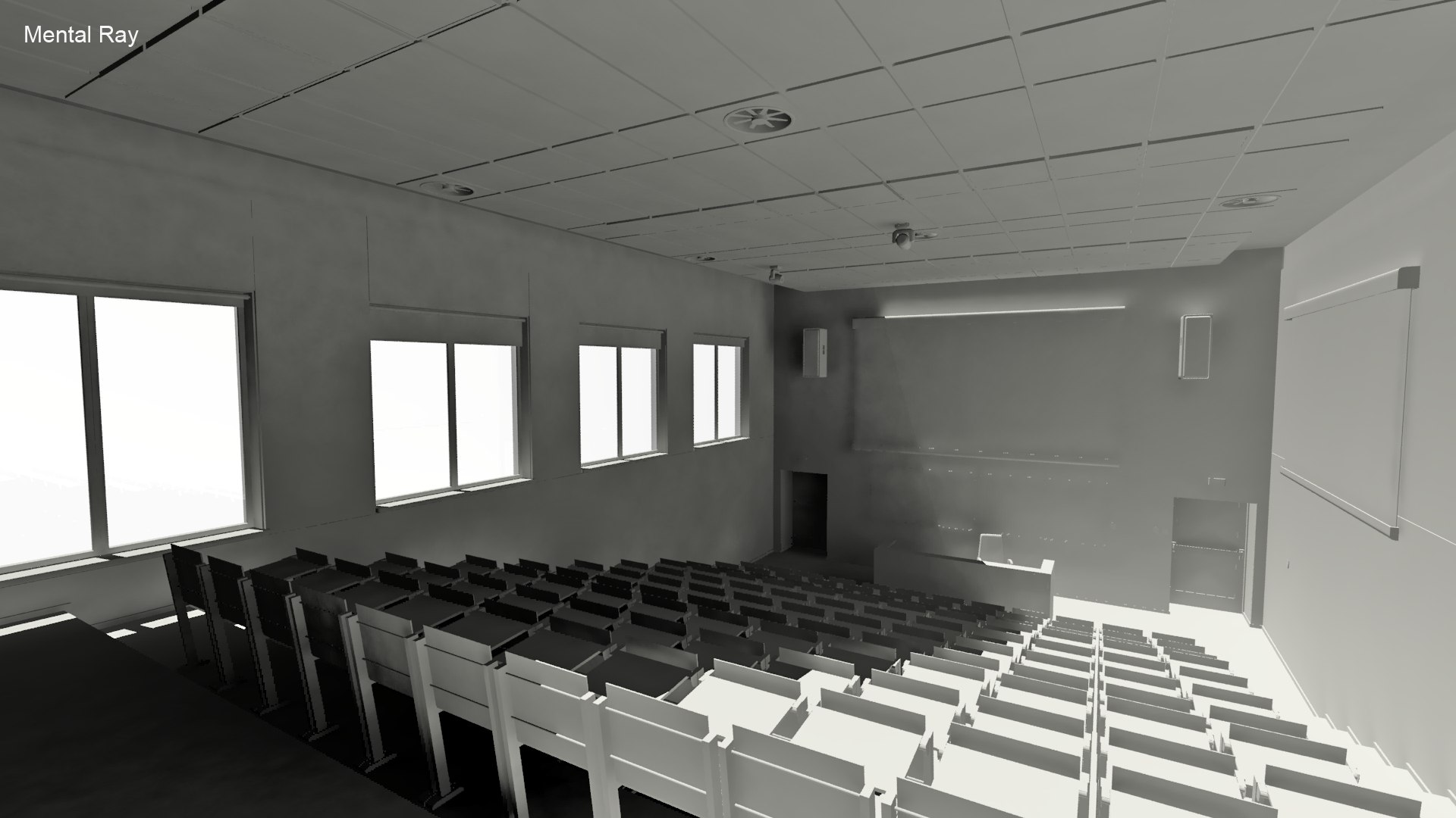 Lecture Hall Scene 3D Model - TurboSquid 1496088