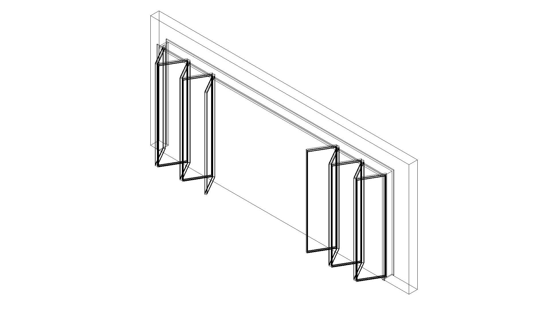 Fully Parametric Double Opening Bi-Fold Doors 3D Model - TurboSquid 2058354