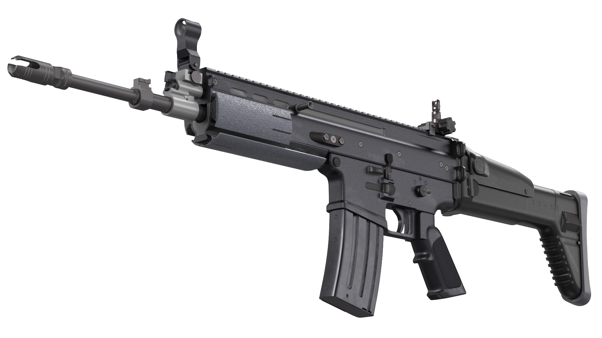 3D FN SCAR Combat Rifle Model - TurboSquid 2188797