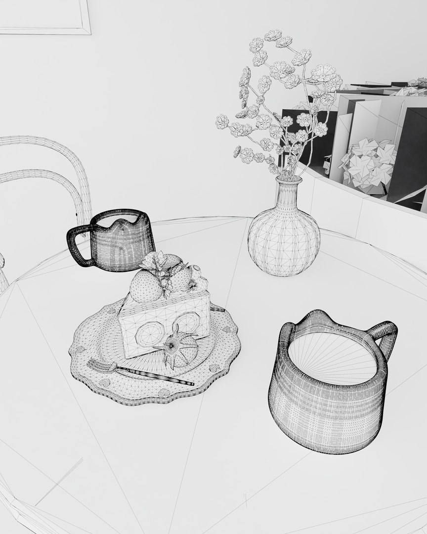 3D Cherry Blossom Cafe Blender Scene Model - TurboSquid 2381109
