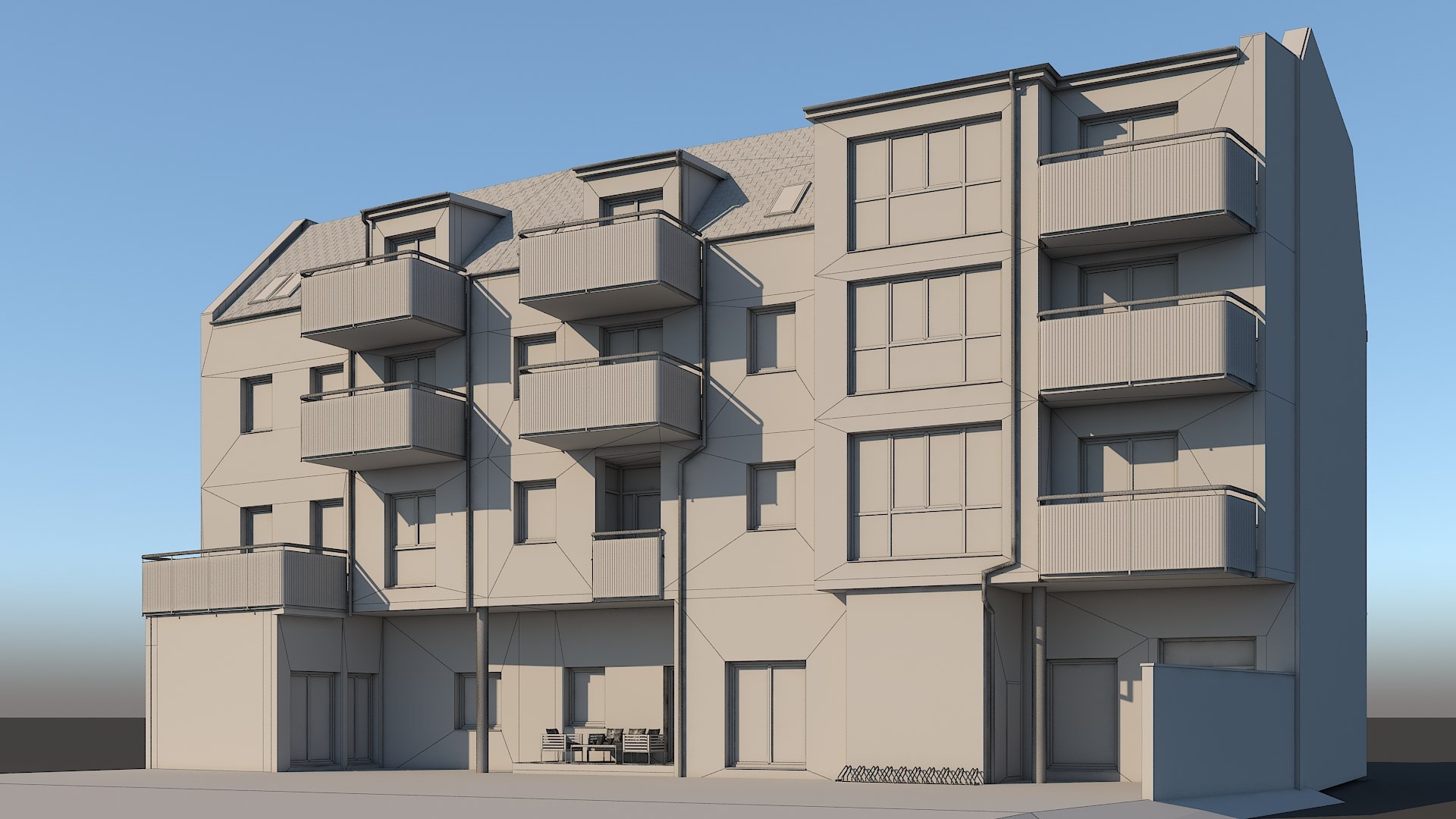 Realistic Apartment Building 3D Model - TurboSquid 1663465