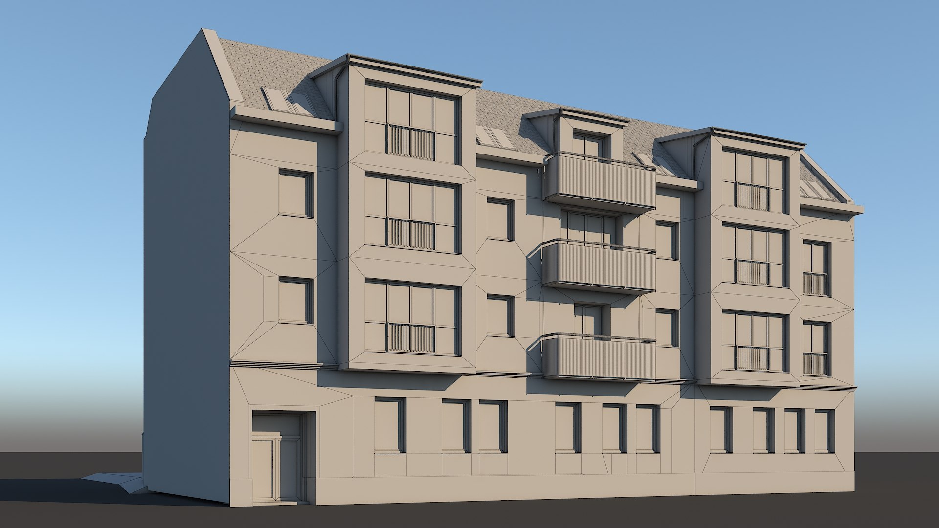 Realistic Apartment Building 3D Model - TurboSquid 1663465