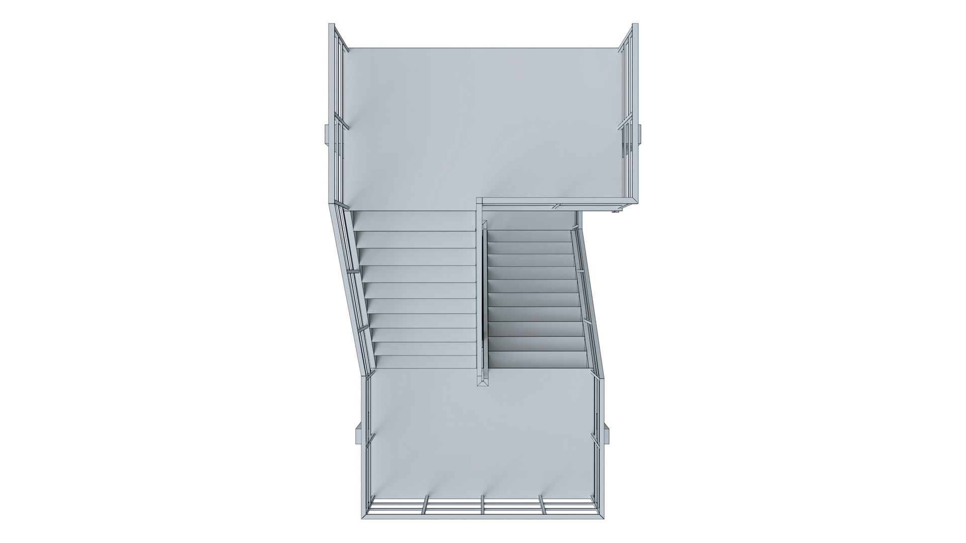 3D Industrial Escape Stair Model - TurboSquid 1707413