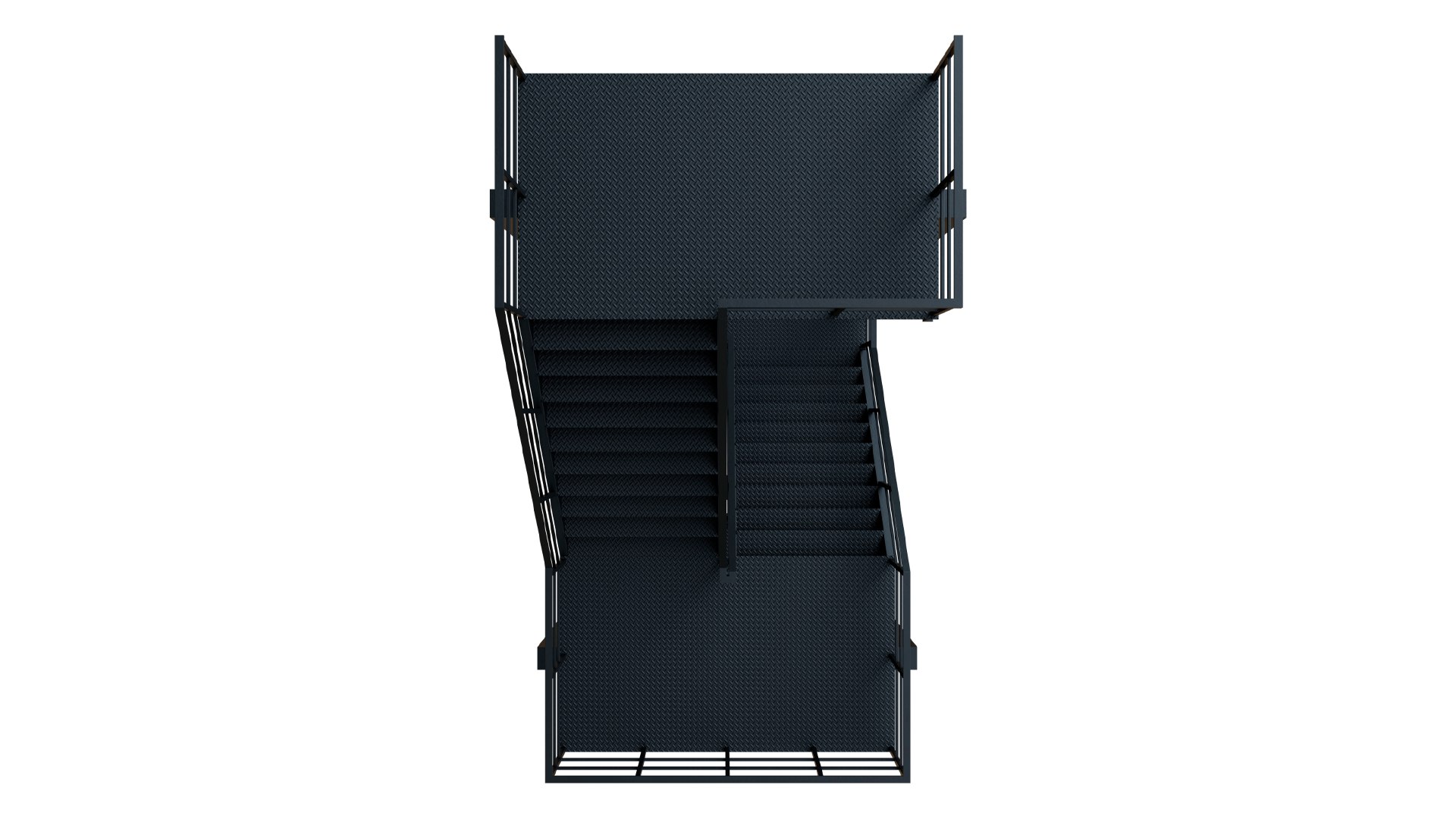 3D Industrial Escape Stair Model - TurboSquid 1707413