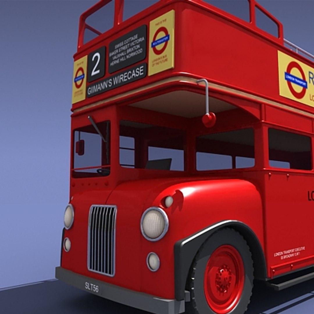 routemaster london tour bus 3d model