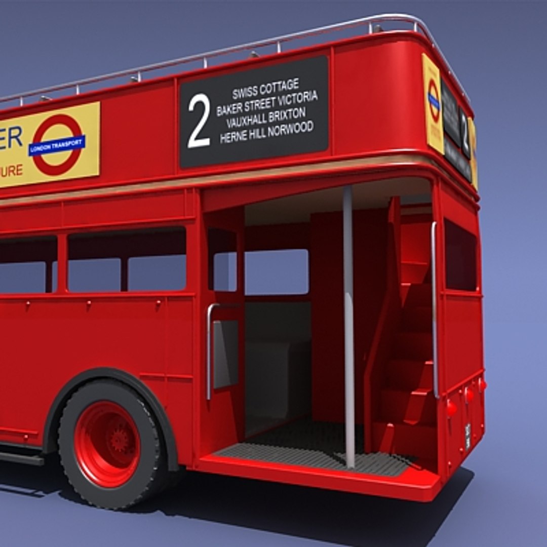 routemaster london tour bus 3d model