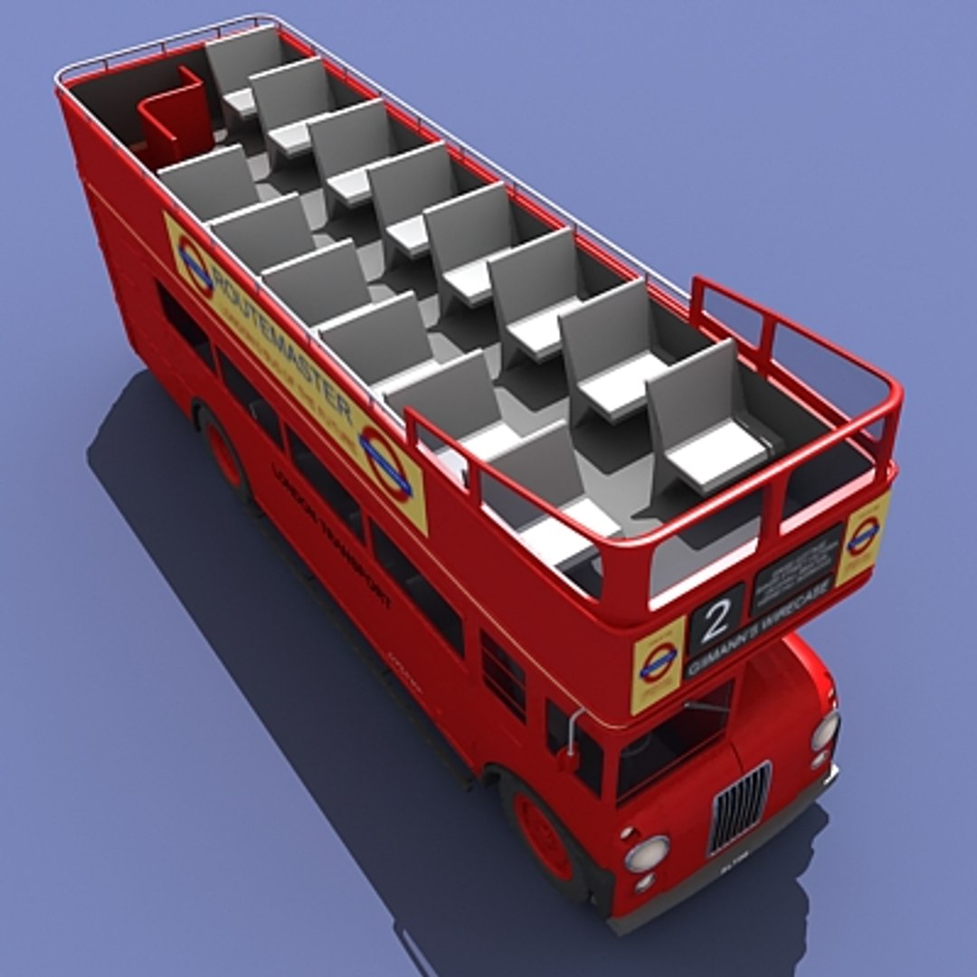 routemaster london tour bus 3d model