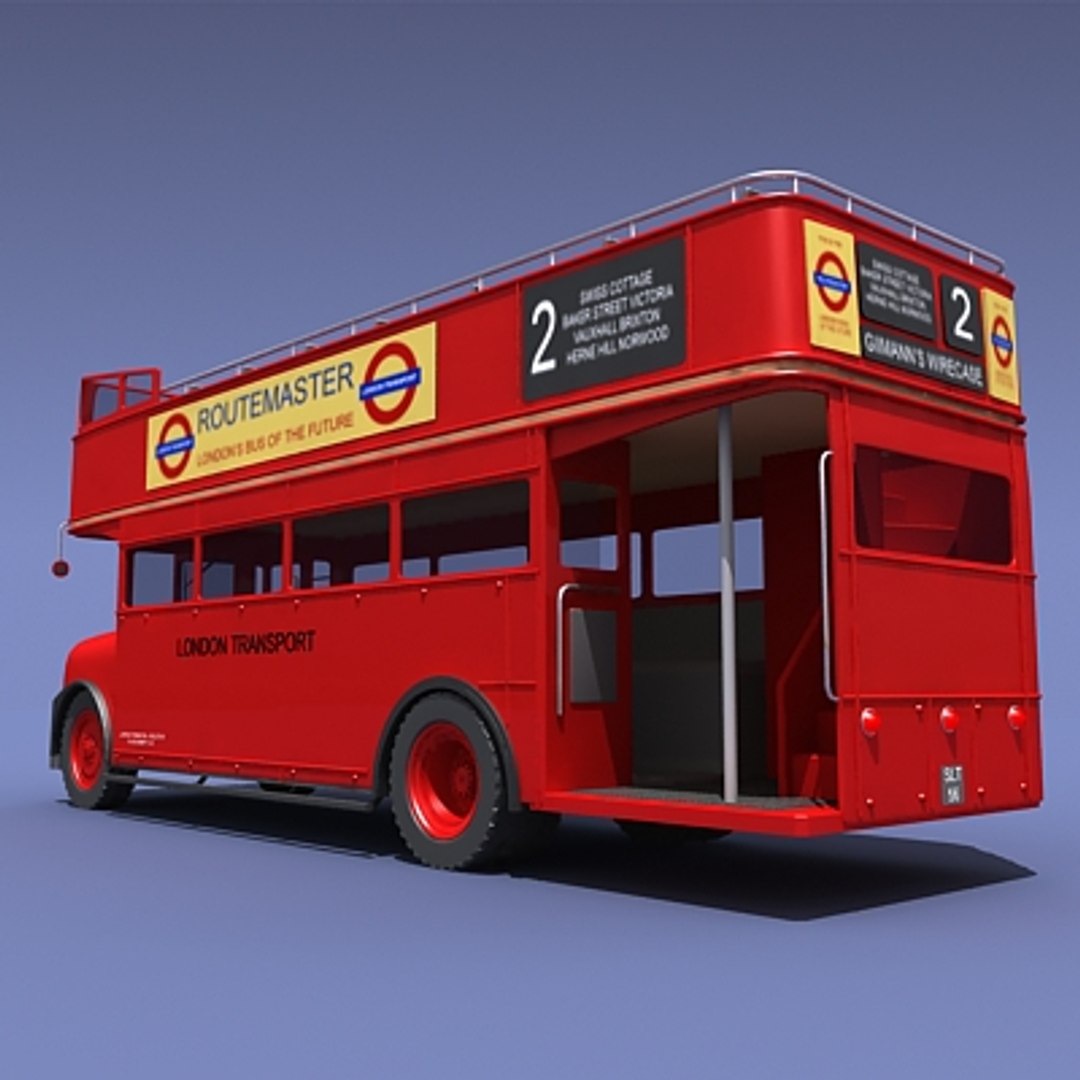 routemaster london tour bus 3d model