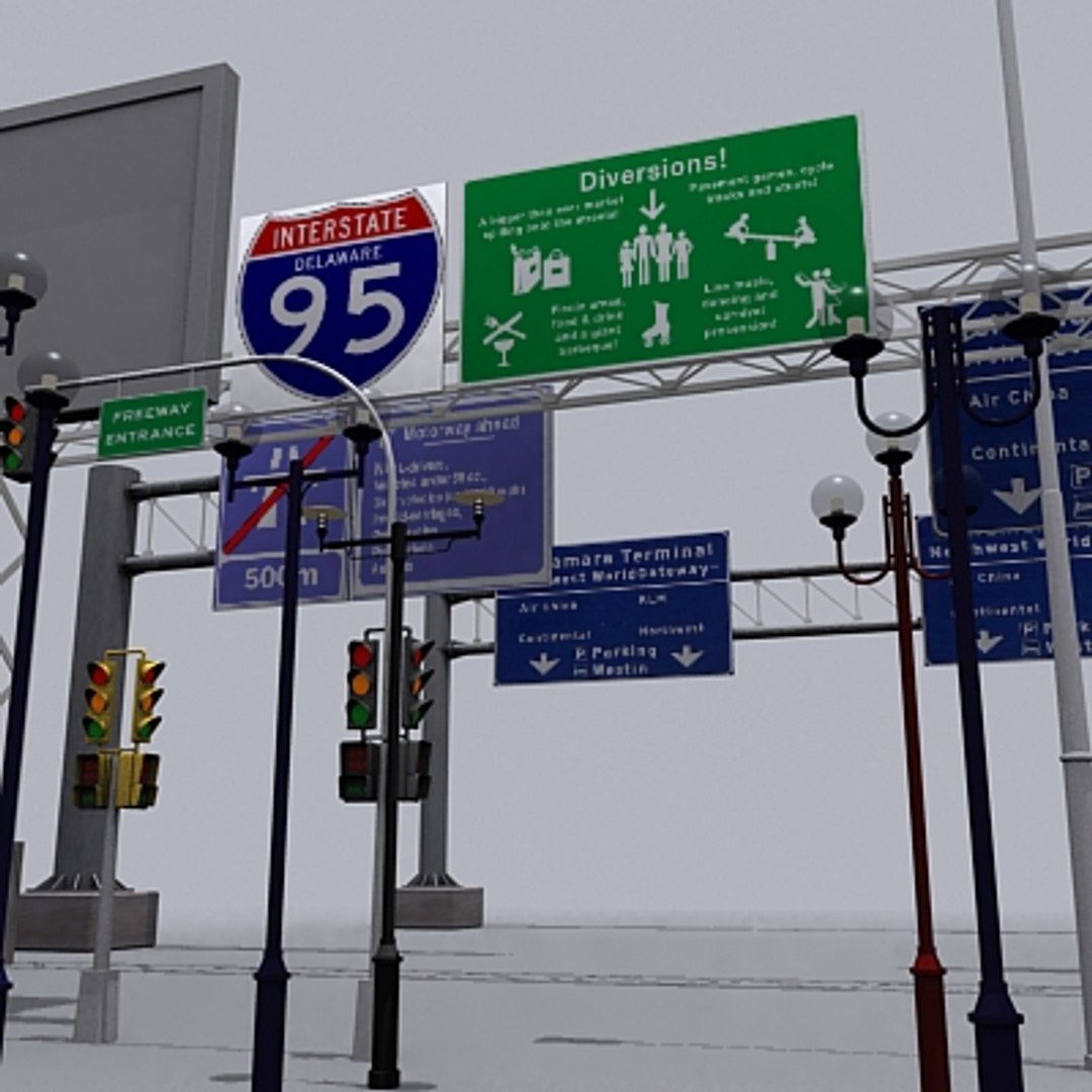 motorway street 3d model