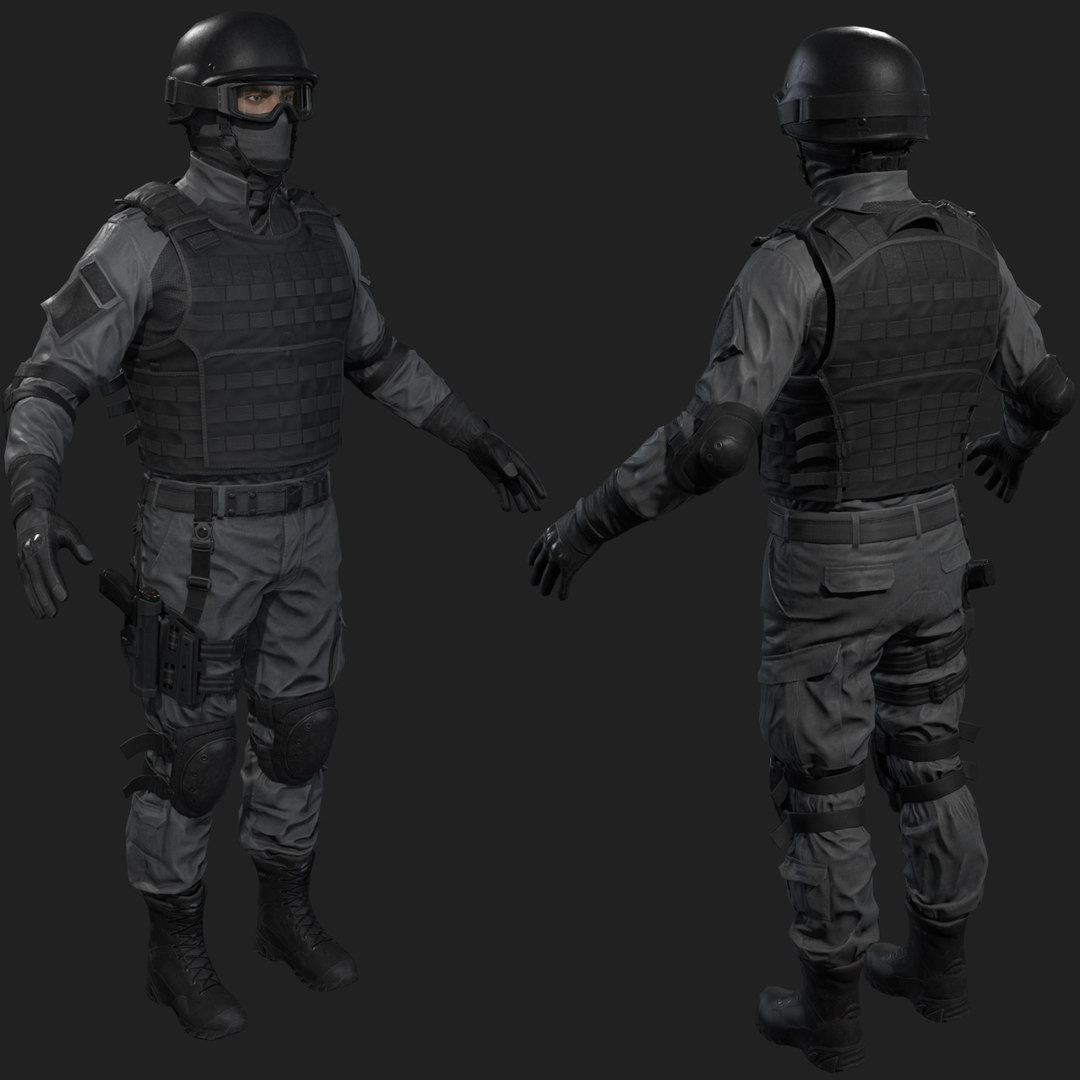 3D police special force officer - TurboSquid 1173922