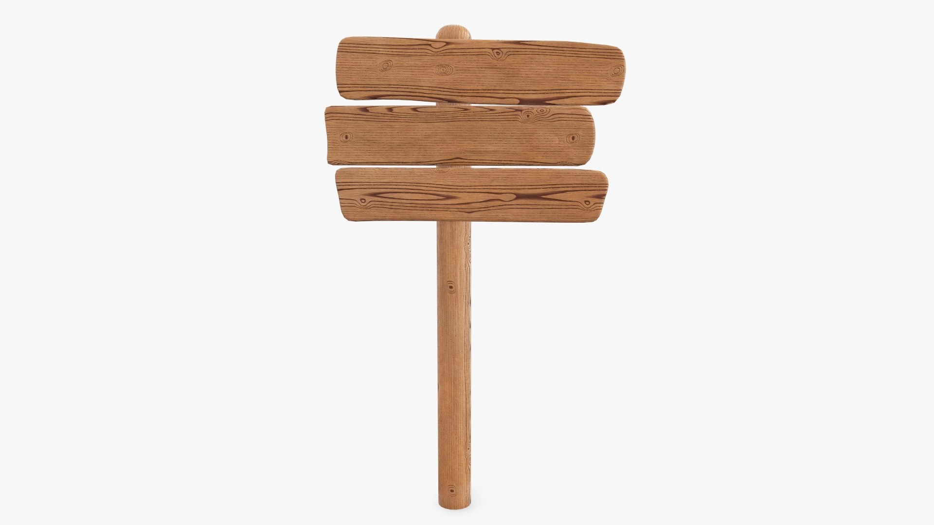 3D Model Sign Wooden Signboard - TurboSquid 1644724