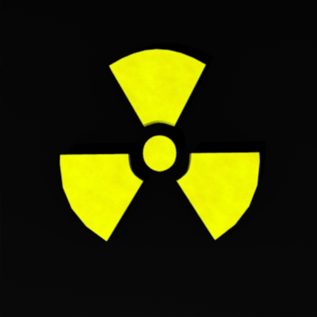 radiation symbol 3d model