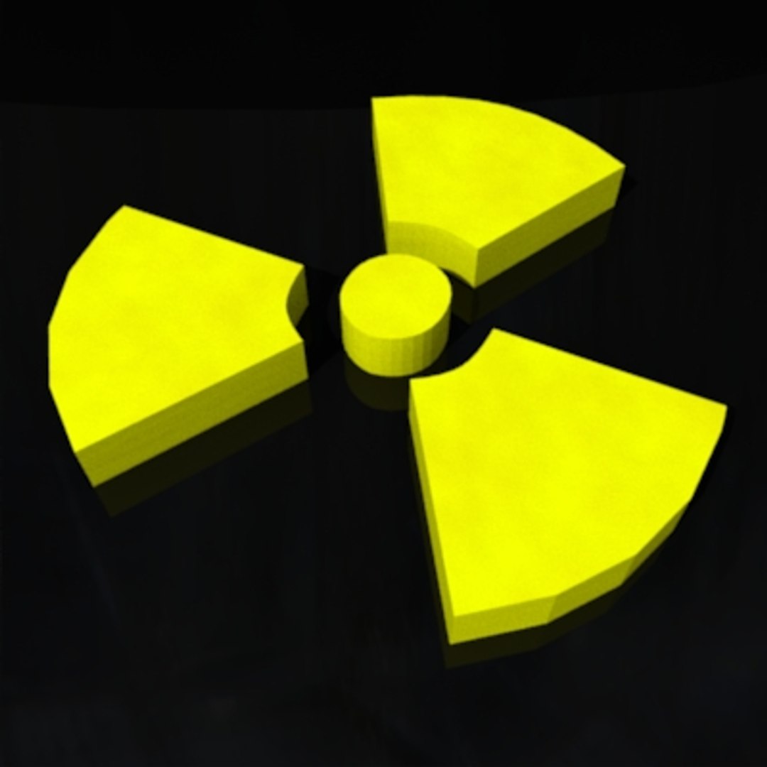 Radiation Symbol 3d Model
