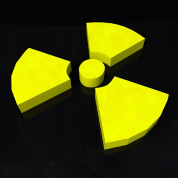 radiation symbol 3d model