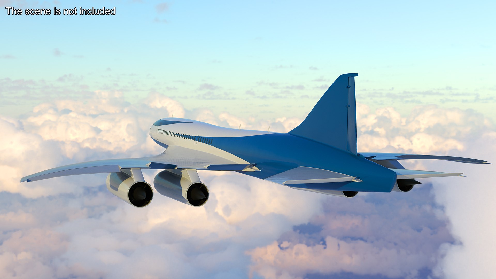 3D Model Supersonic Passenger Jet Rigged - TurboSquid 2268647