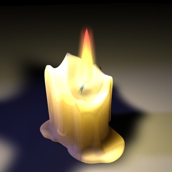 candle 3d model