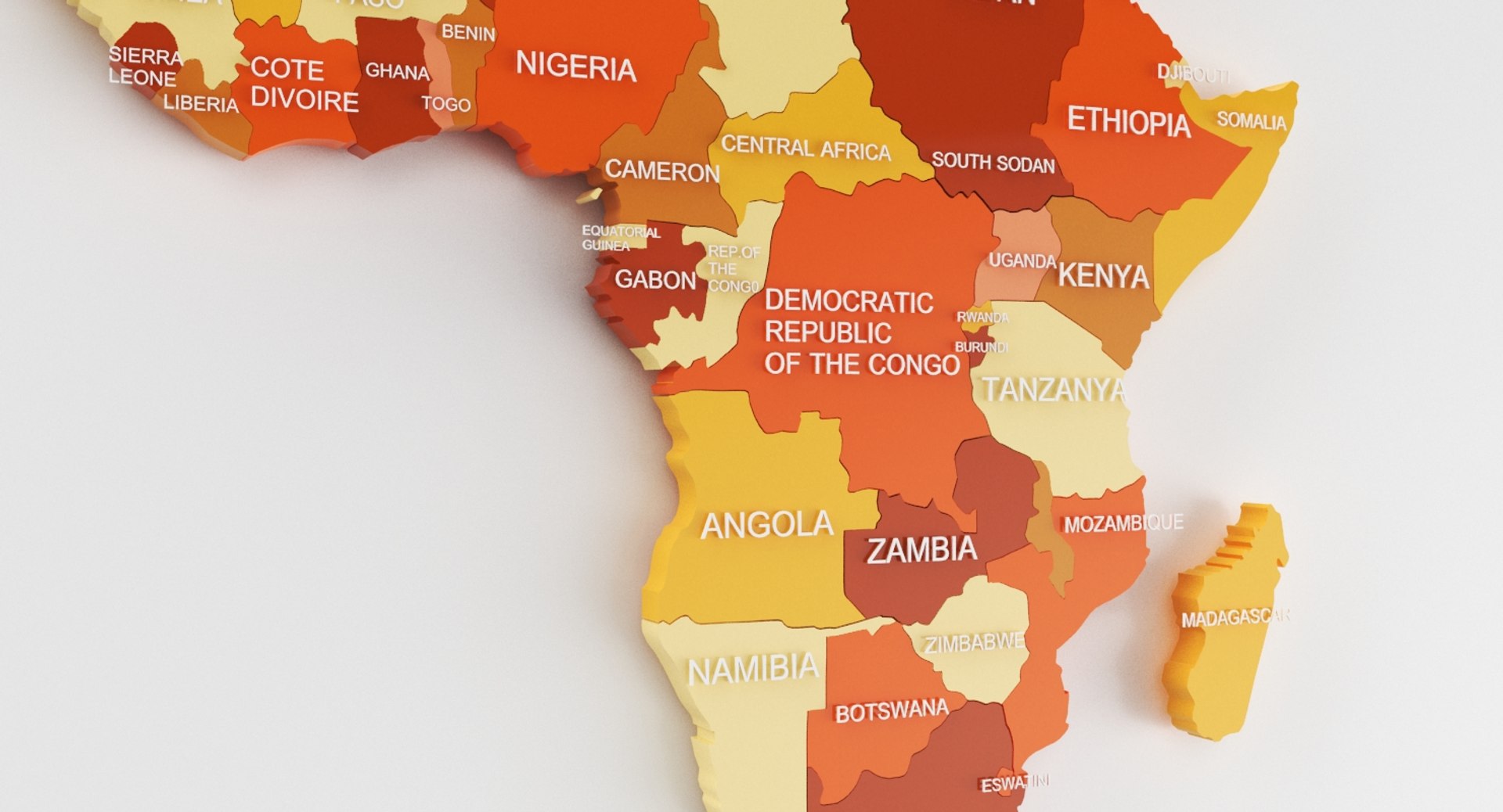 3D Proposals Africa Maps Color Model - TurboSquid 1385223