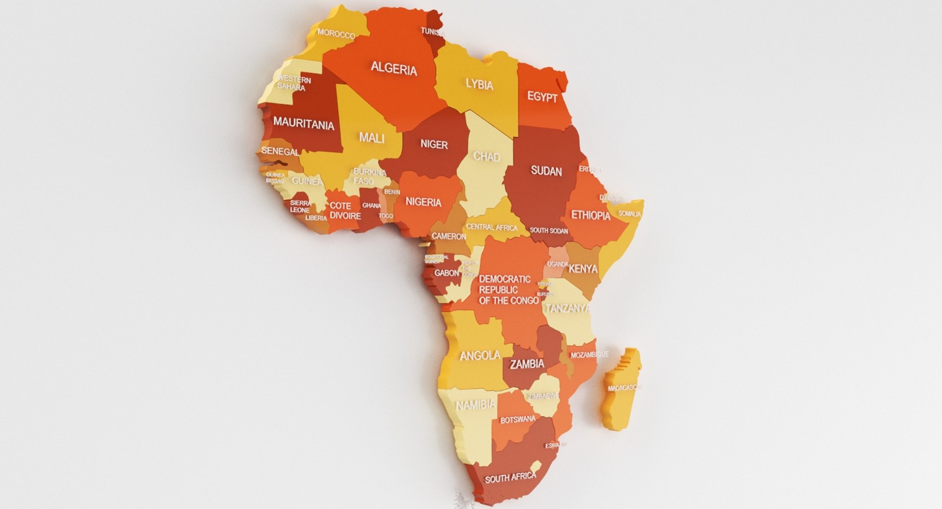3D Proposals Africa Maps Color Model - TurboSquid 1385223