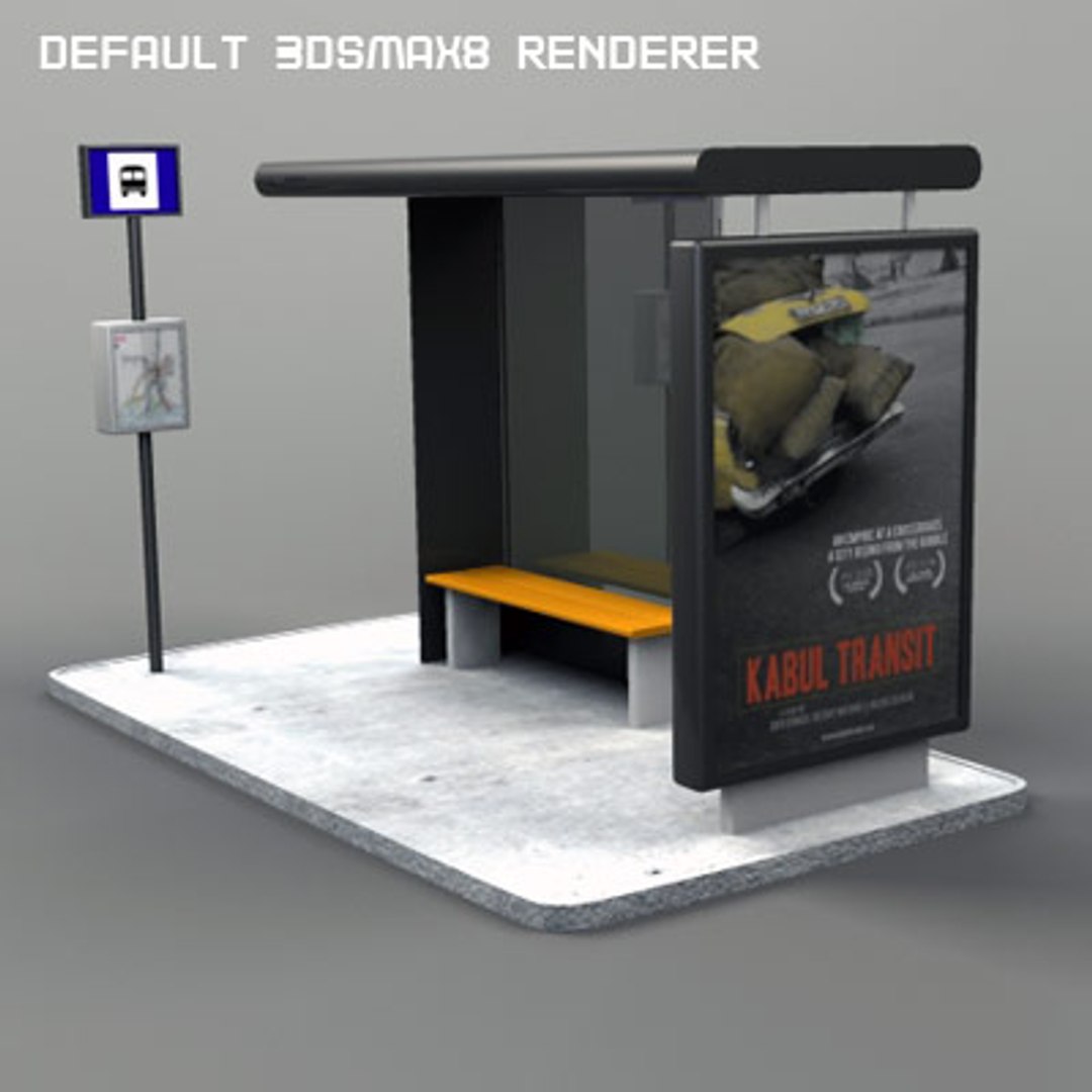 3d bus stop model