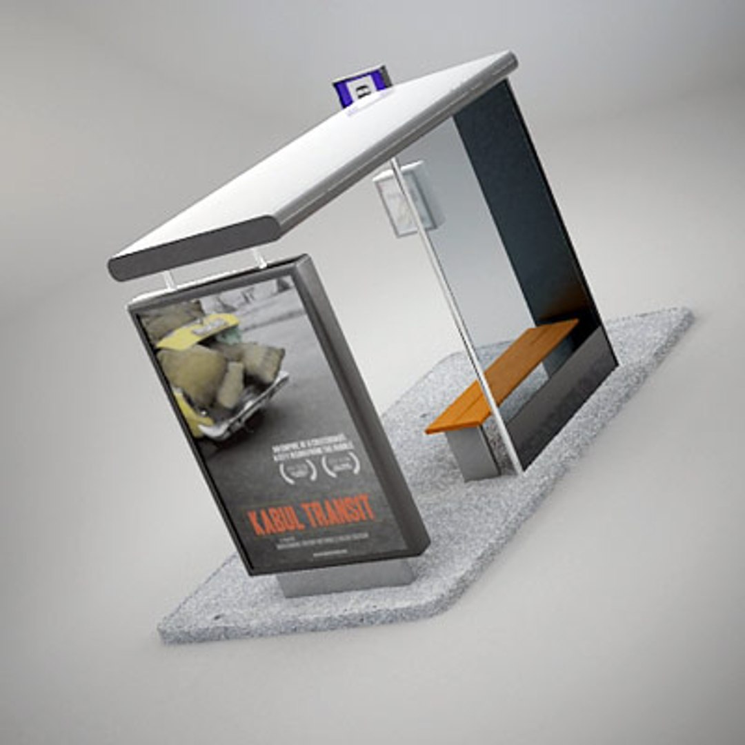 3d bus stop model