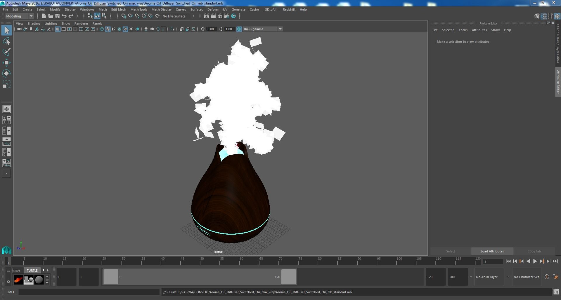 Aroma Oil Diffuser Switched On 3D Model - TurboSquid 2007255