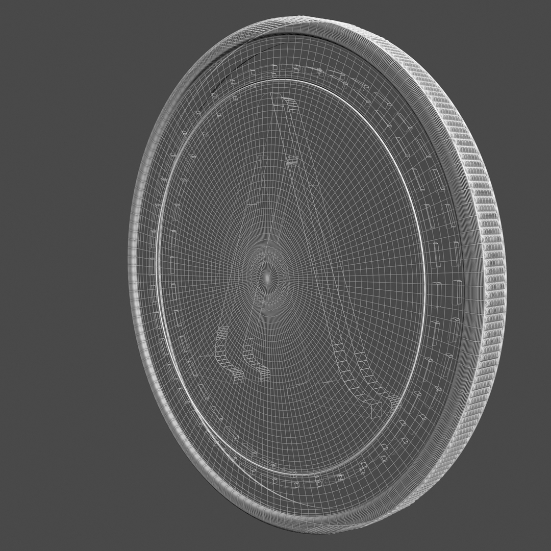 Ampleforth Cryptocurrency Gold Coin 3D - TurboSquid 1782146