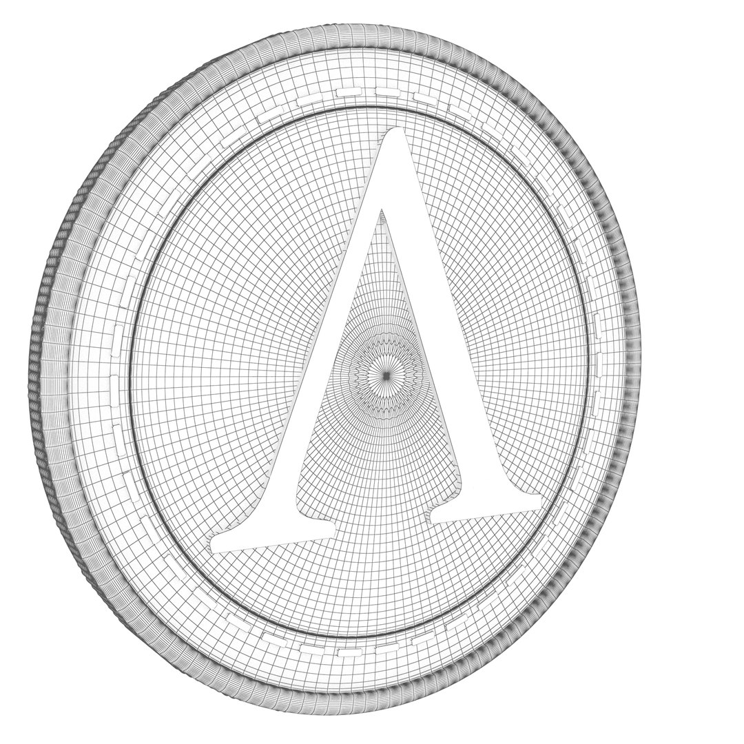 Ampleforth Cryptocurrency Gold Coin 3D - TurboSquid 1782146