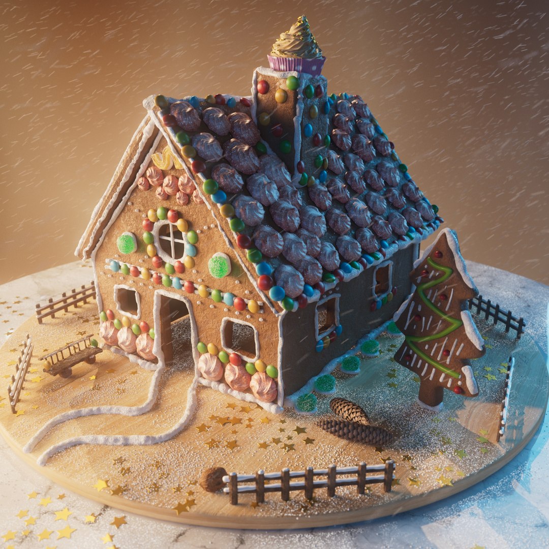 3D Gingerbread House - TurboSquid 2147326