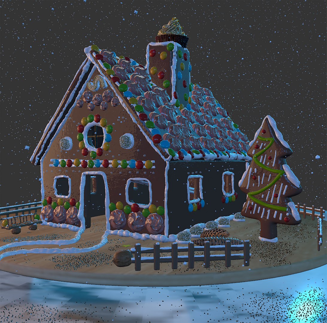 3D Gingerbread House - TurboSquid 2147326