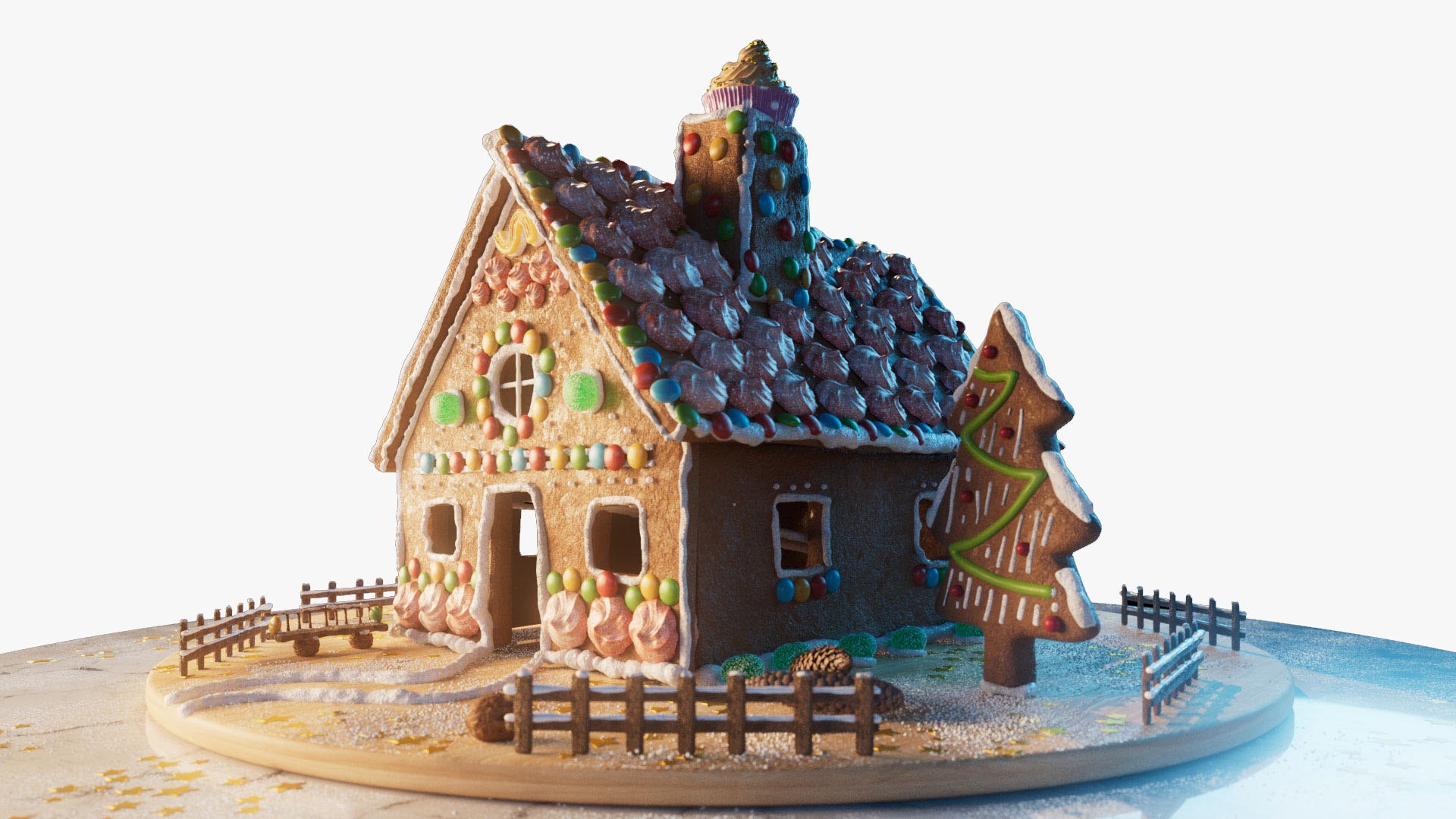 3D Gingerbread House - TurboSquid 2147326