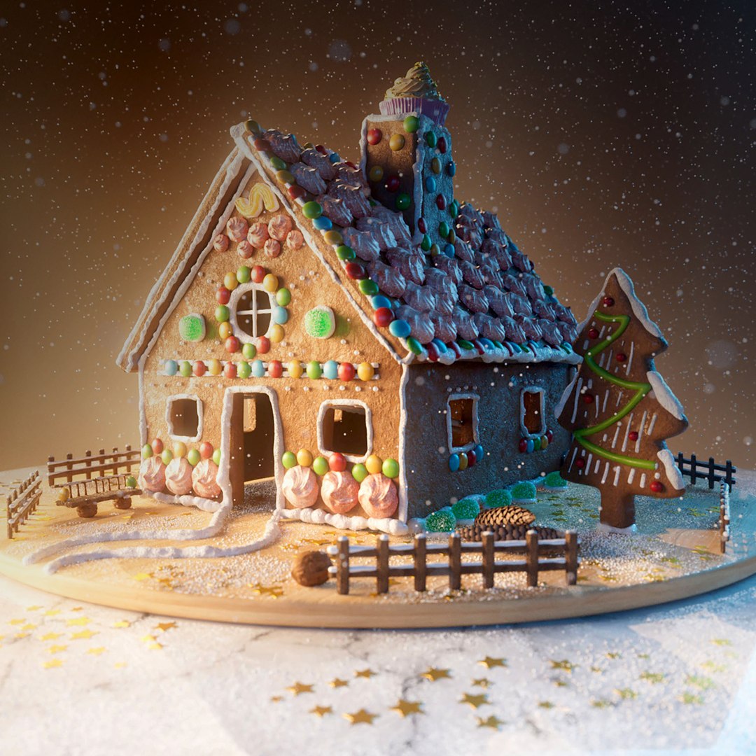 3D Gingerbread House - TurboSquid 2147326