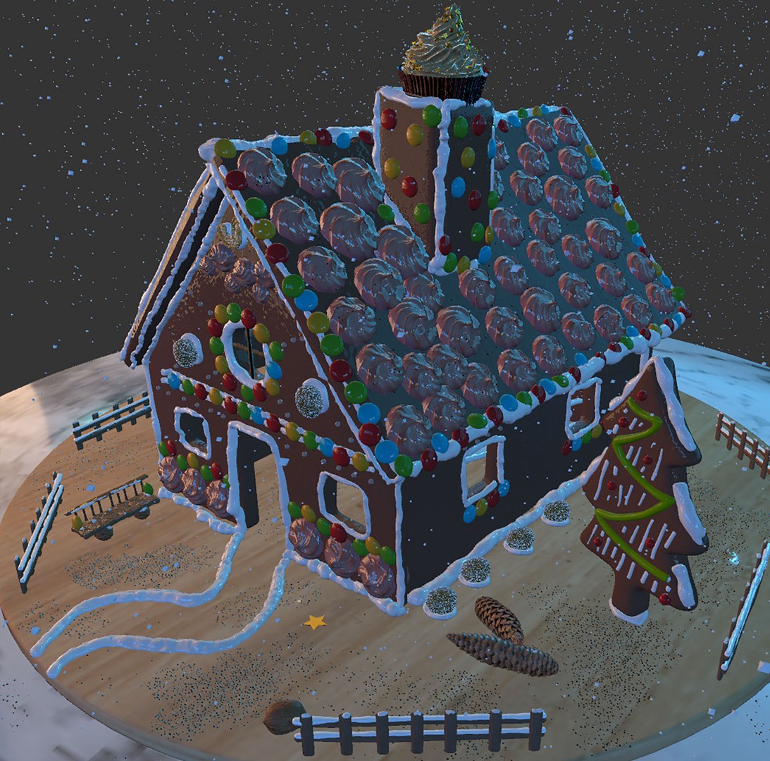 3D Gingerbread House - TurboSquid 2147326