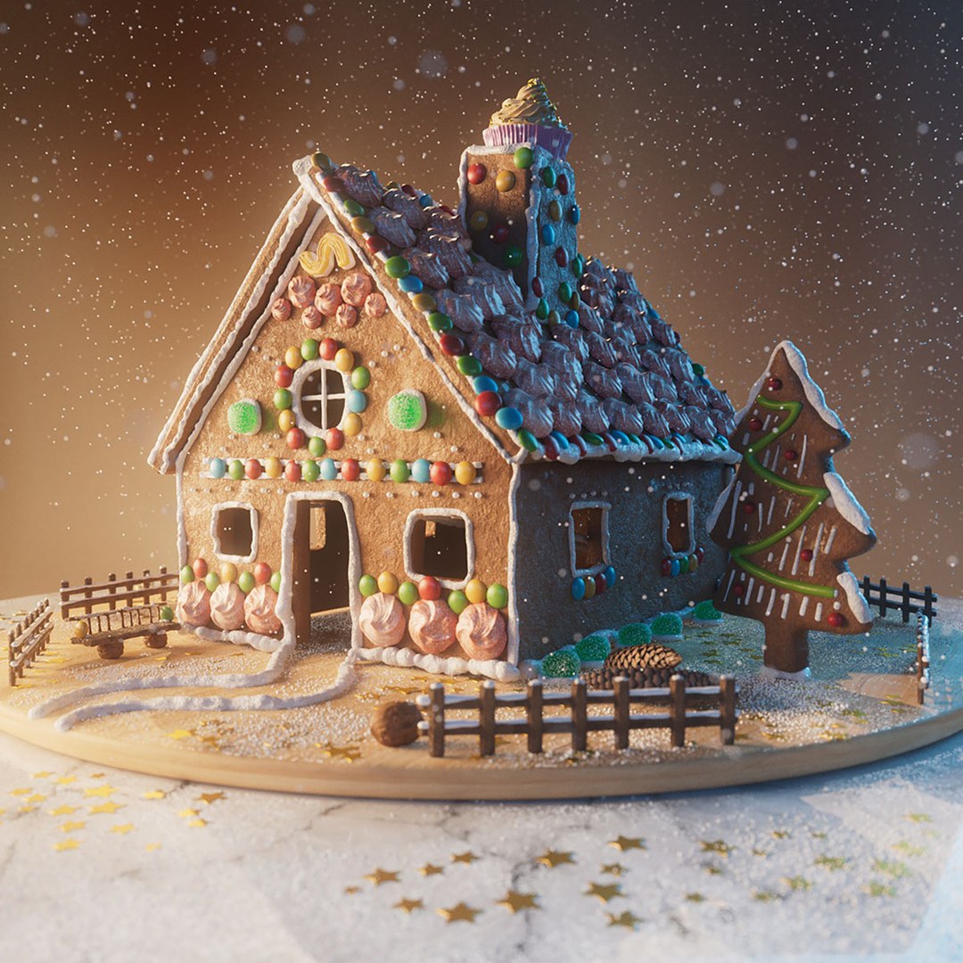 3D Gingerbread House - TurboSquid 2147326