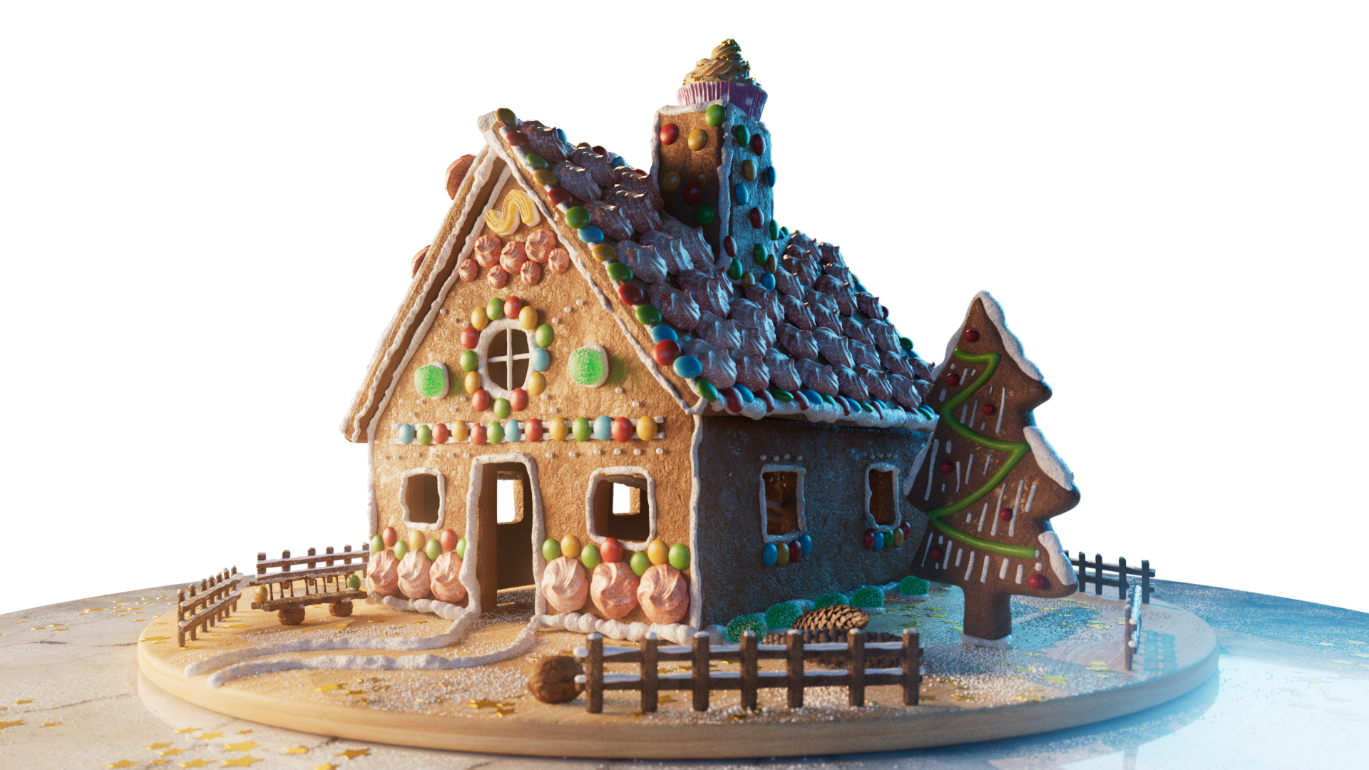 3D Gingerbread House - TurboSquid 2147326