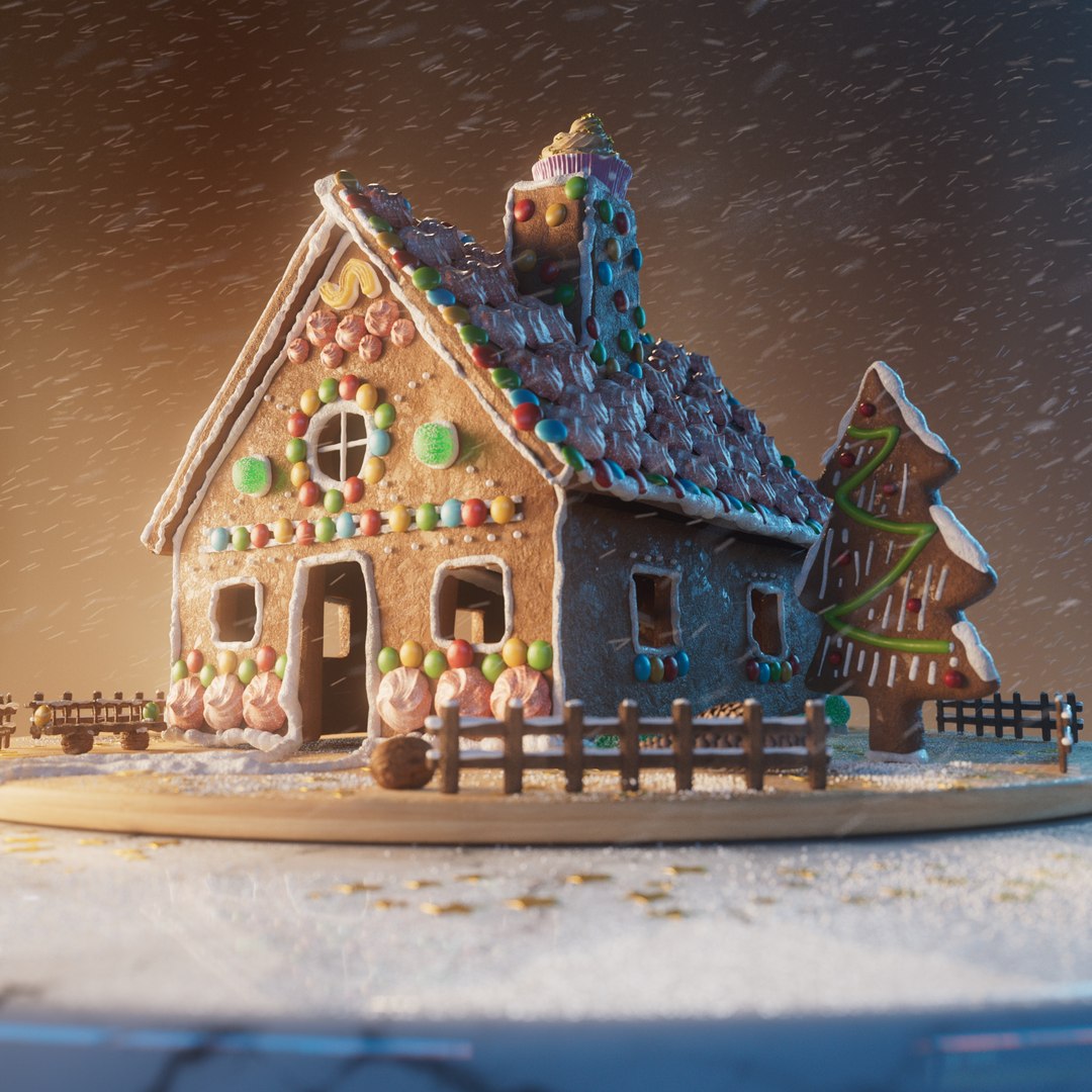 3D Gingerbread House - TurboSquid 2147326