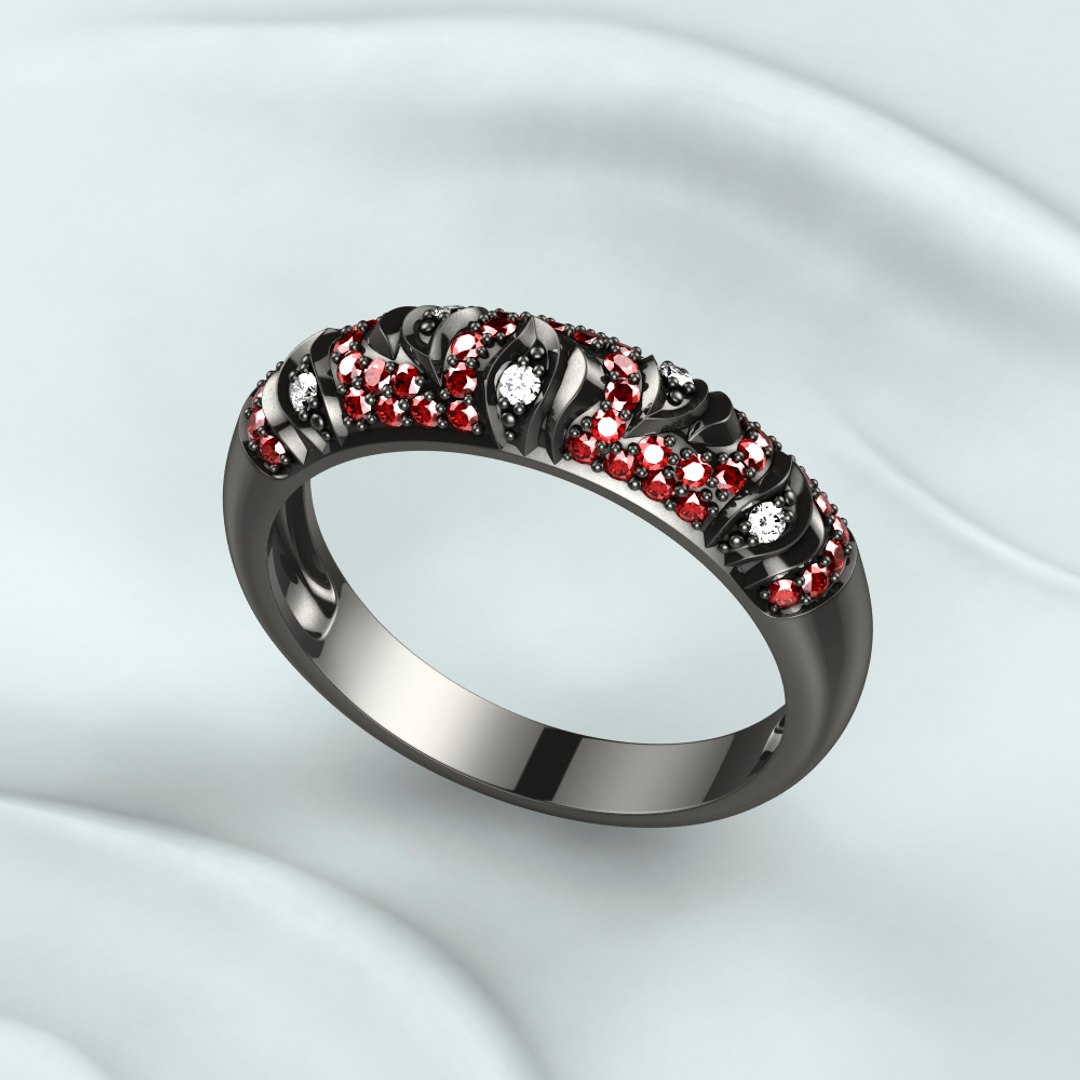 3D Model Rhodium Plating Gold Ring - TurboSquid 1884641
